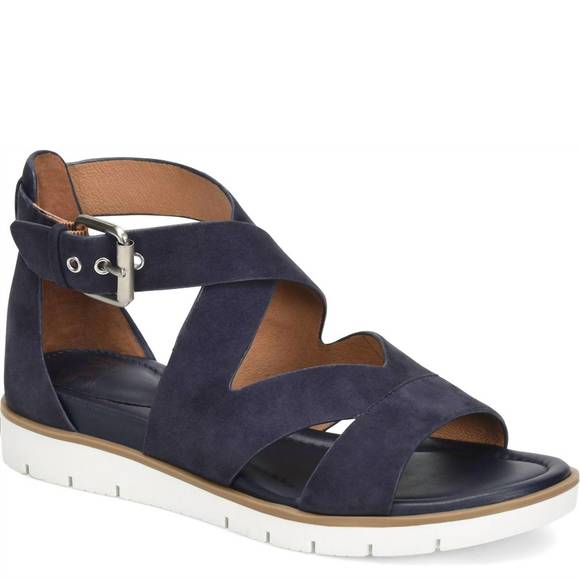Sofft | Shoes | New Sofft Mirabelle Suede Sandals In Midnight Navy ...